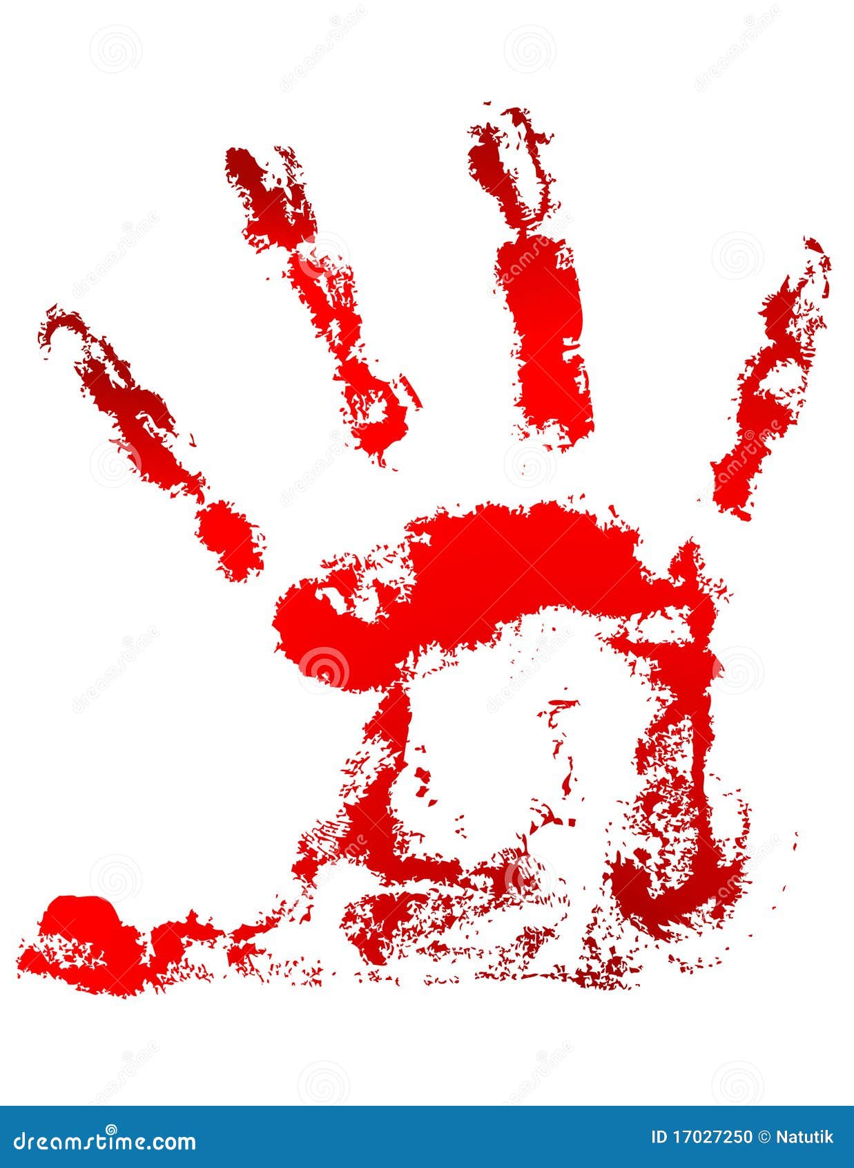 Red Isolated Handprint Royalty-Free Cartoon | CartoonDealer.com #6036677