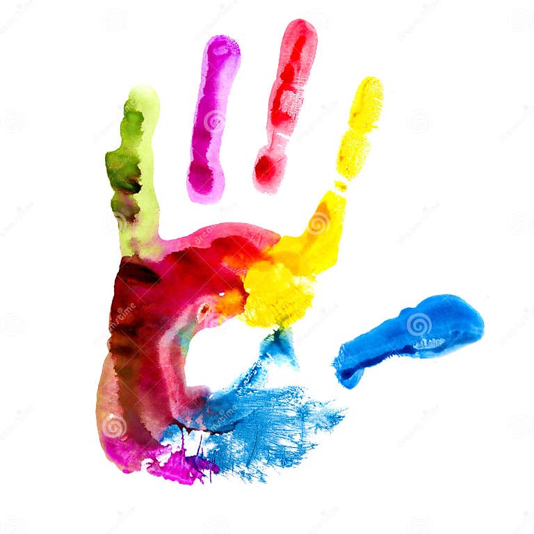 Hand print. stock photo. Image of abstract, multicolored - 17668010