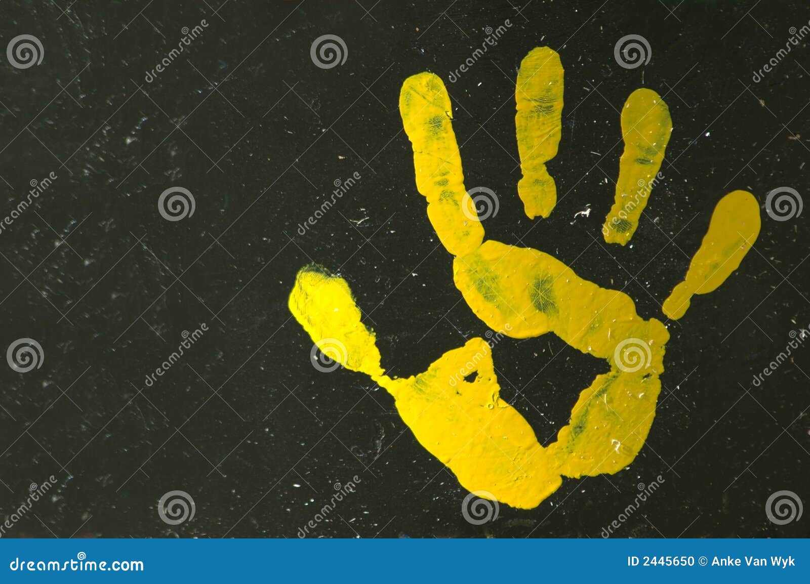 Two Hand Print On The Yellow Pins Toy Background Royalty-Free Stock ...