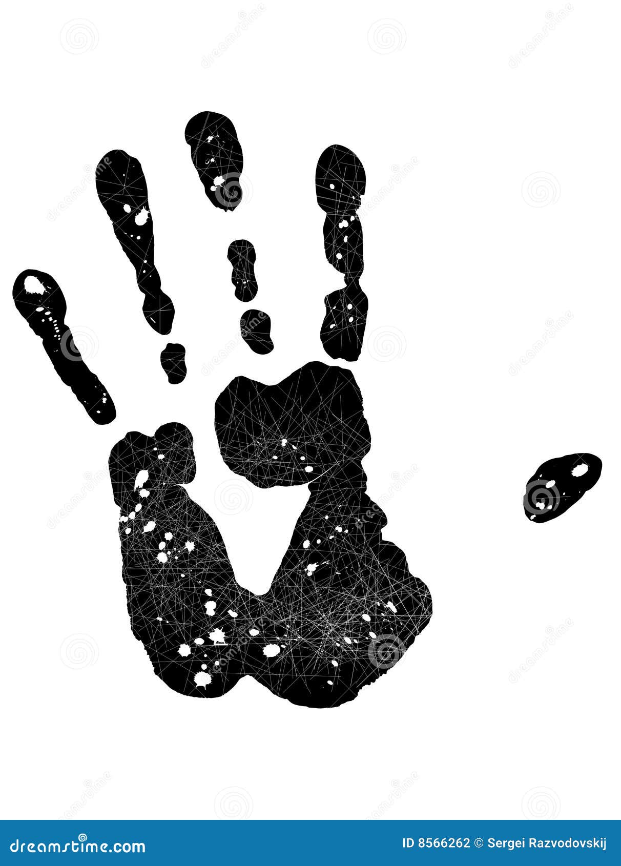 Hand print stock vector. Illustration of handprint, palm - 8566262