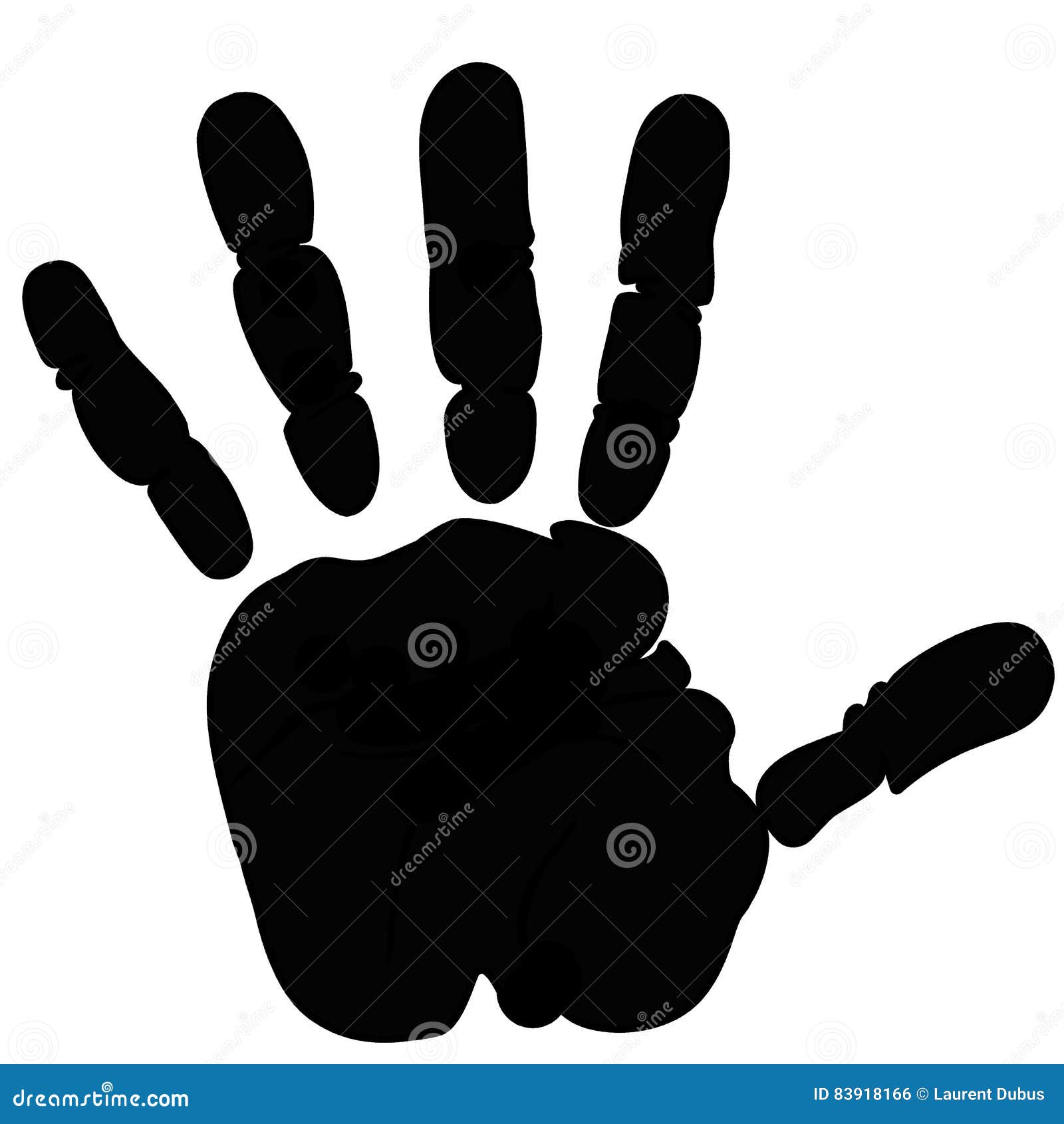 Hand Print Sign On A Colourful Wall. Royalty-Free Stock Image ...