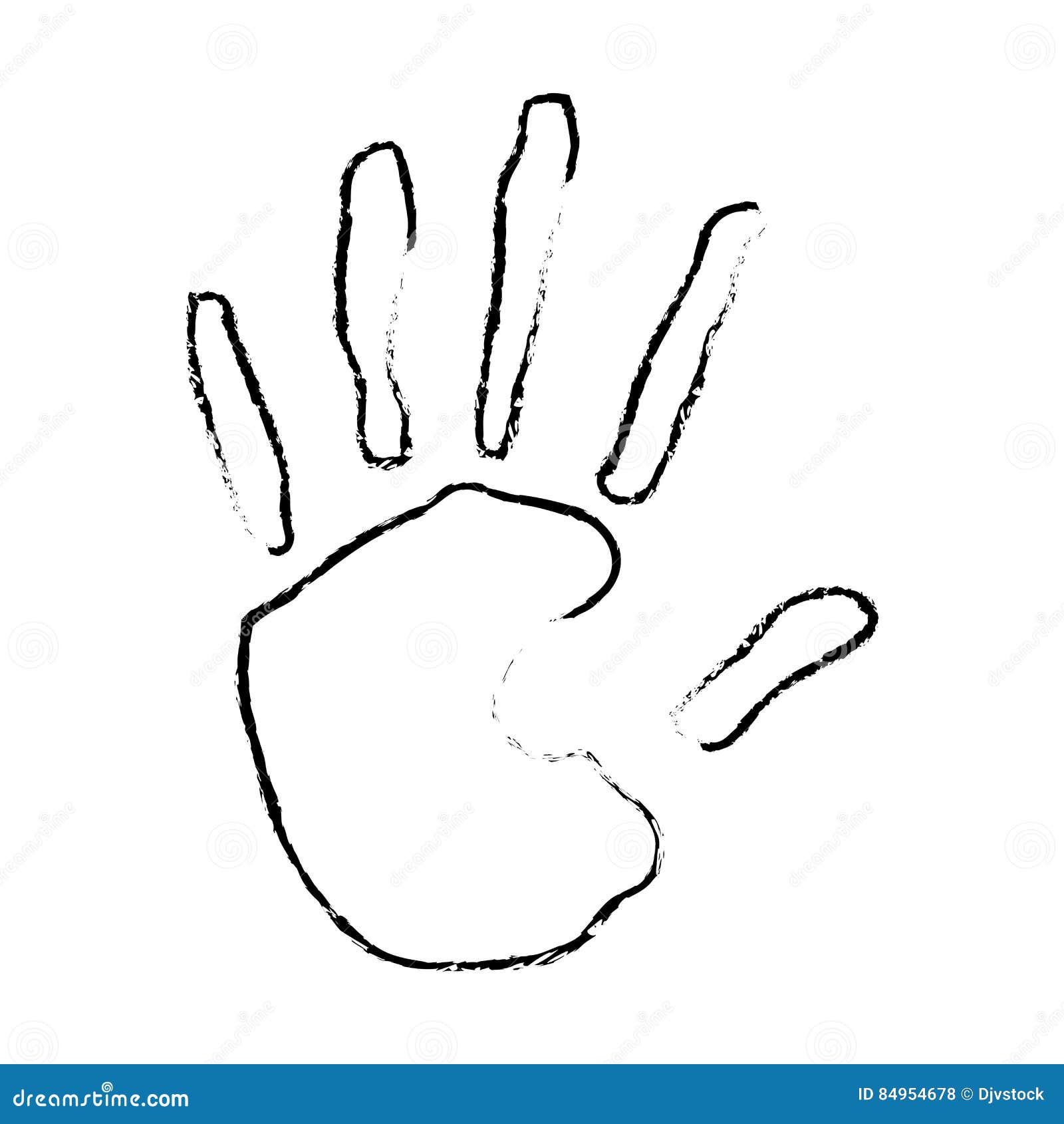 Hand print icon image stock illustration. Illustration of icon - 84954678