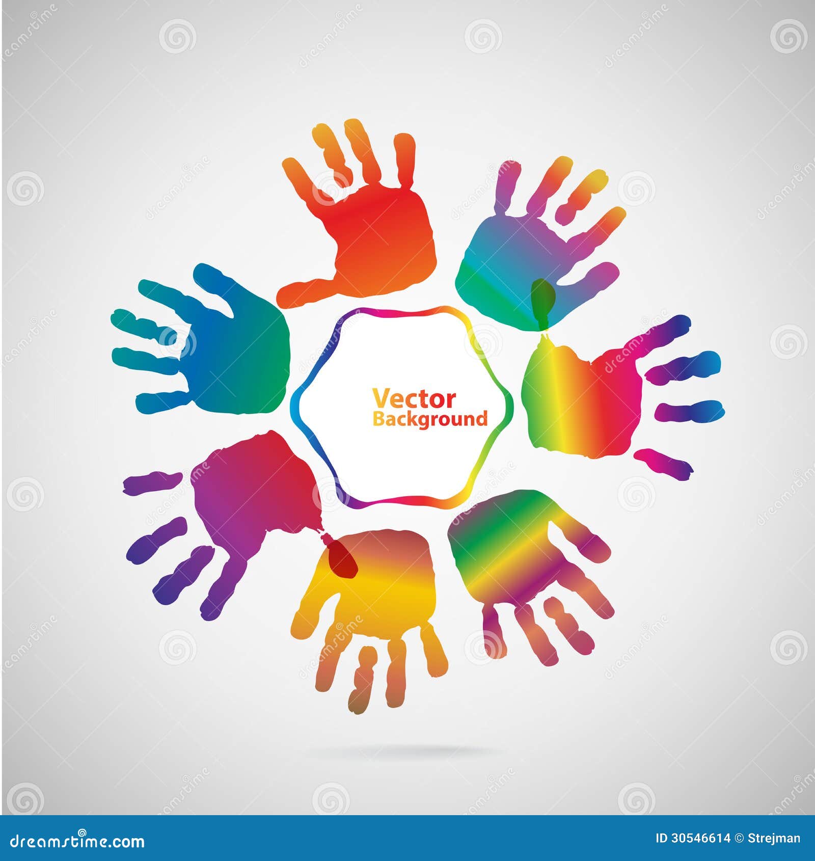 Hand Print icon. stock vector. Illustration of blue, imprint - 30546614