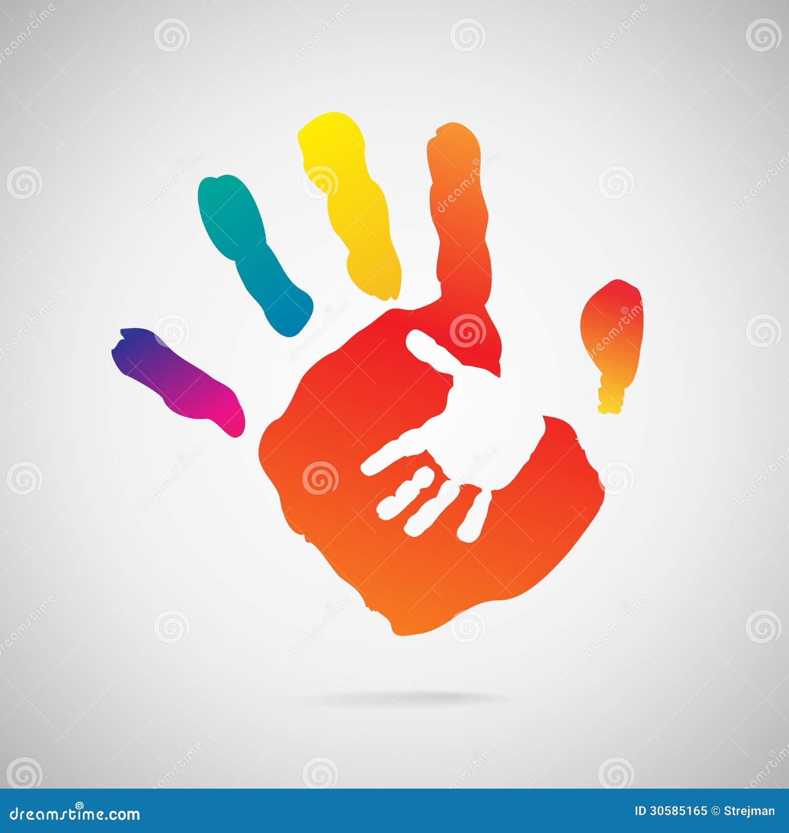 Hand Print Icon Royalty Free Stock Photo - Image: 30585165