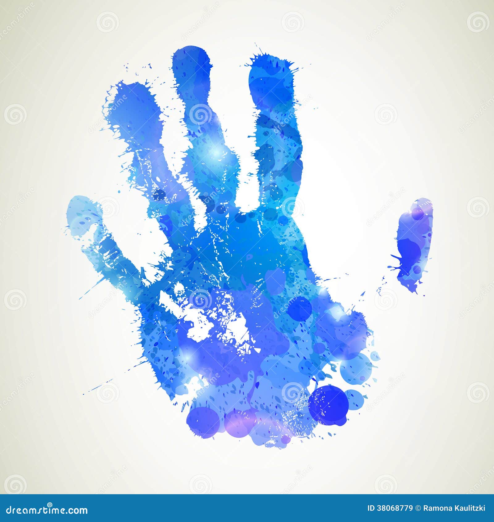 Hand Print stock illustration. Illustration of hand, drawing - 38068779
