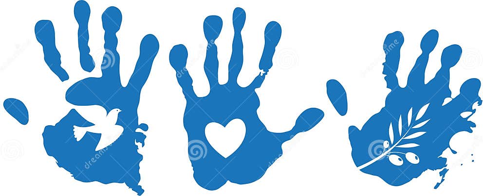 Hand print stock vector. Illustration of messy, handprint - 43350492