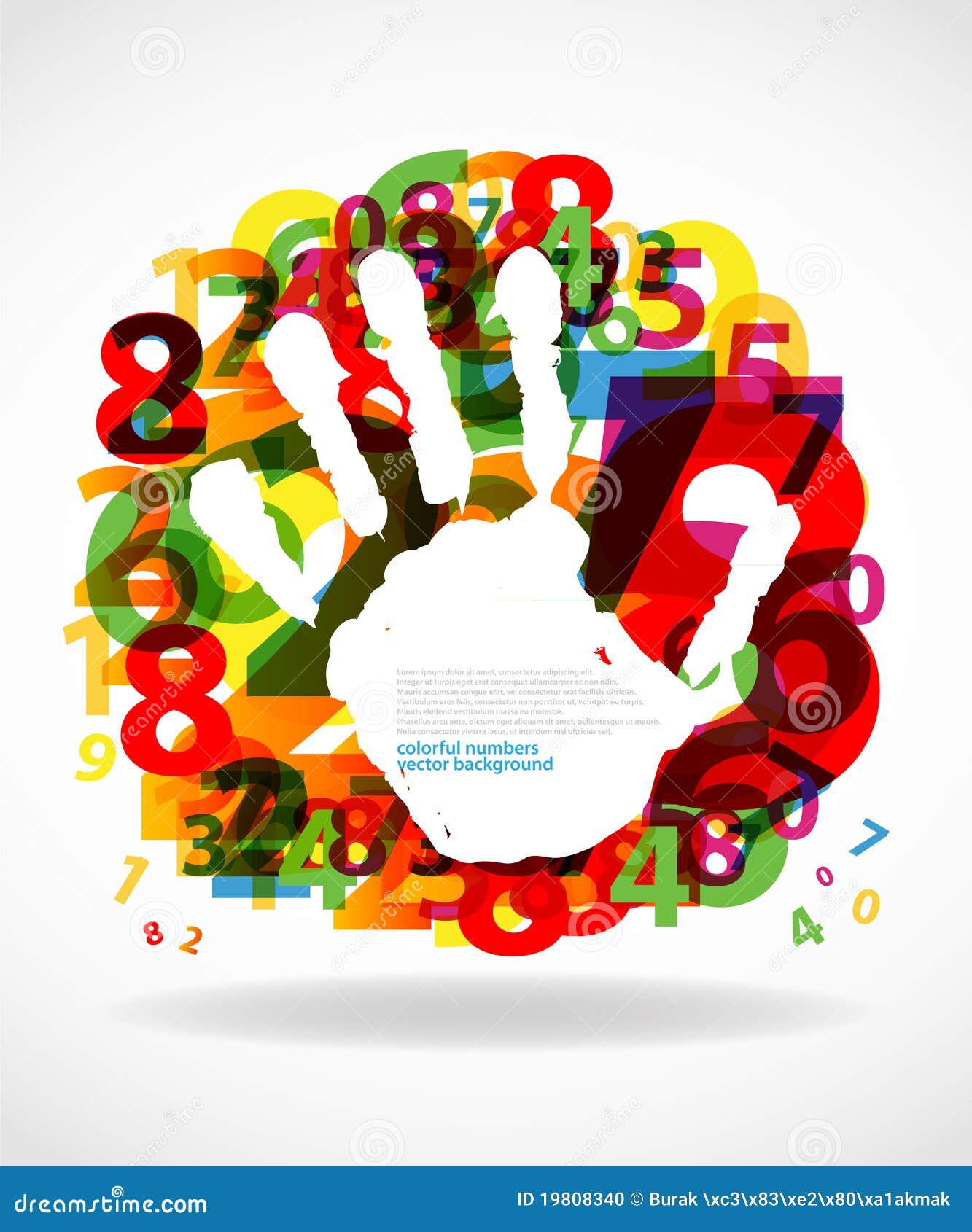 Hand Numbers. Cartoon Hands People In Glove, Sign Language Palm Two ...