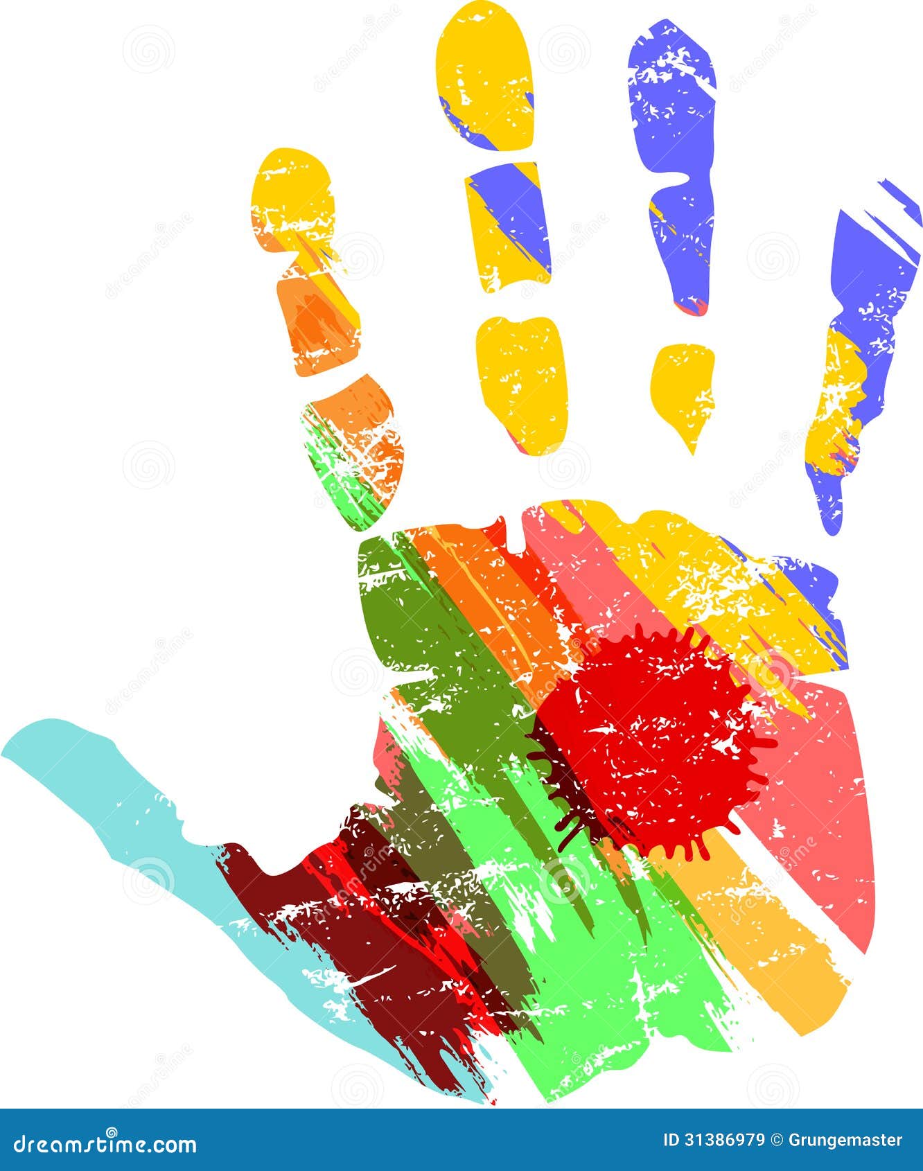 Hand print with stock vector. Illustration of anatomy - 31386979