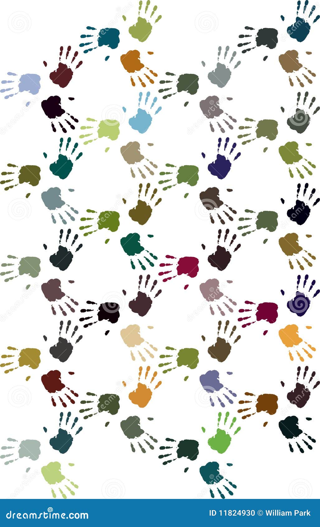 Hand print pattern stock illustration. Illustration of science - 11824930