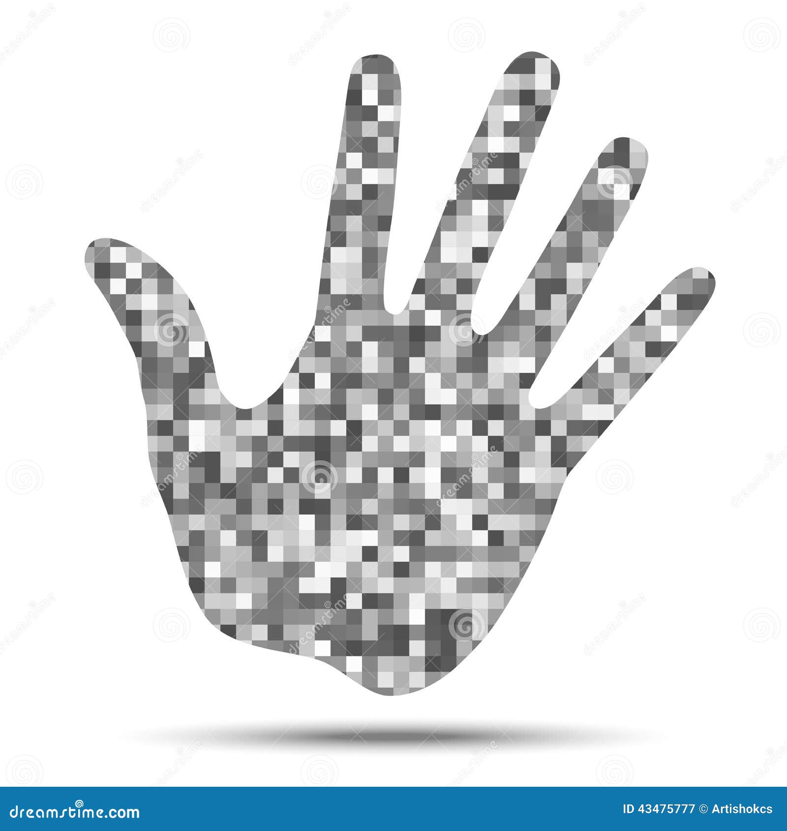 Hand Print Pixel Texture stock vector. Illustration of network - 43475777