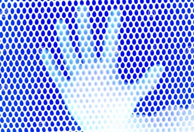 Hand print on sensor board stock illustration. Illustration of cyber ...