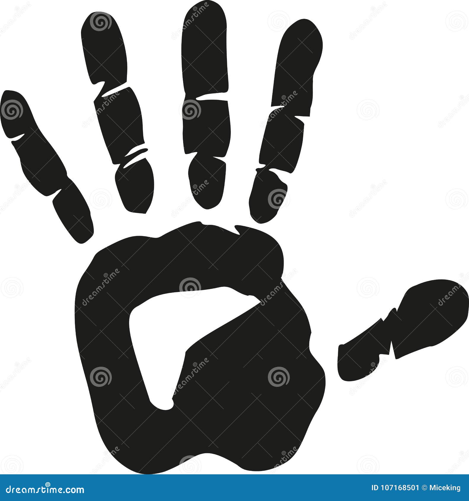 Hand print vector stock vector. Illustration of symbol - 107168501