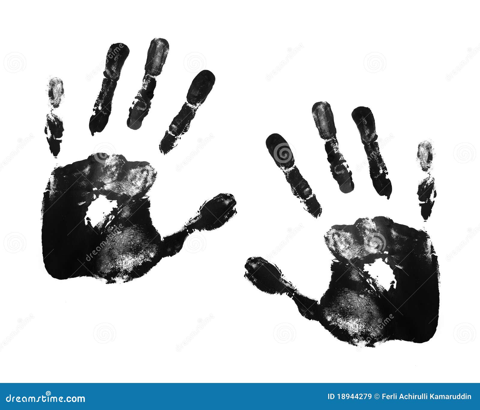 Hand prints stock image. Image of single, palm, five - 18944279