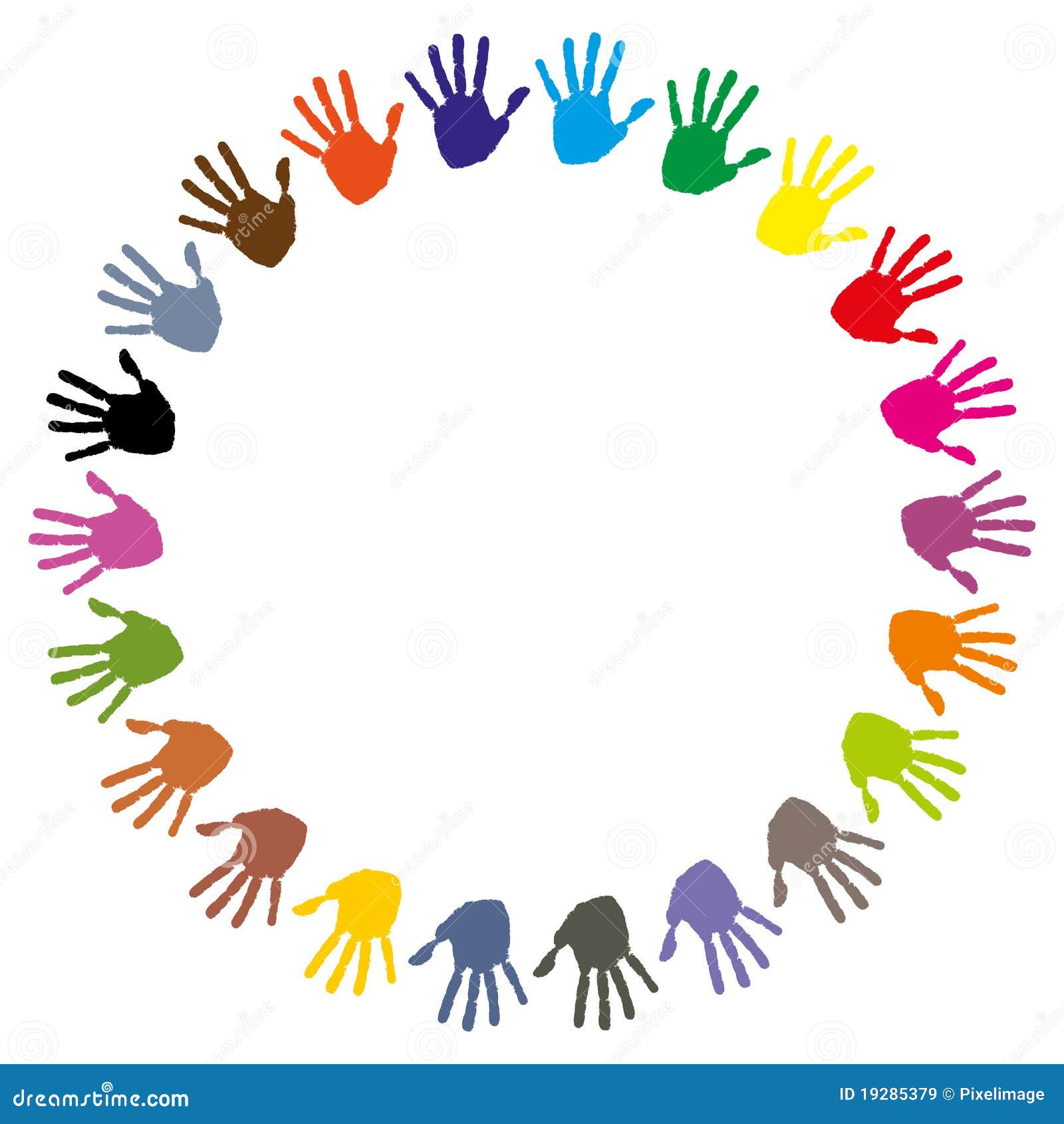 Hand prints stock illustration. Illustration of isolated - 19285379