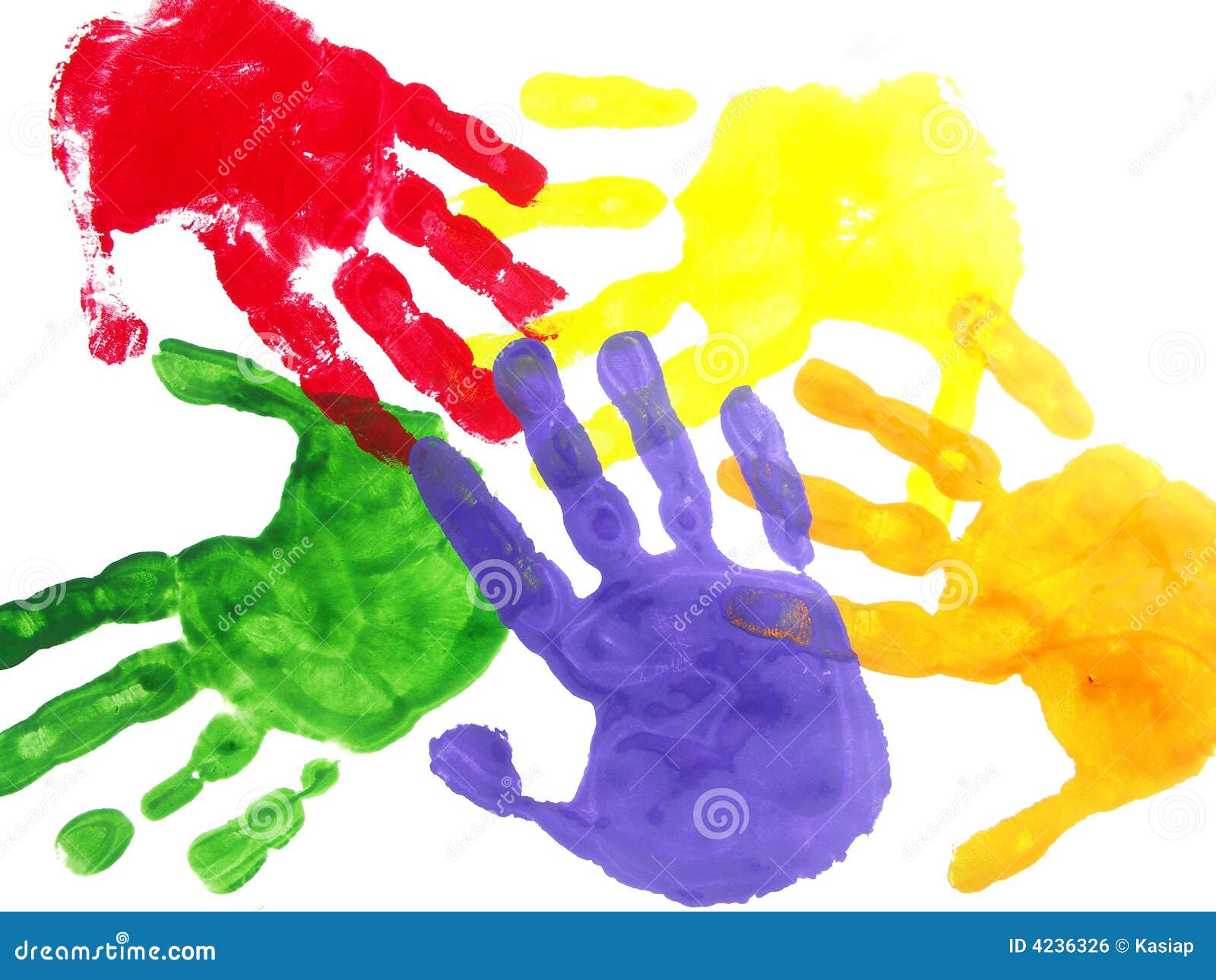 Hand prints stock photo. Image of orange, paint, anatomy - 4236326