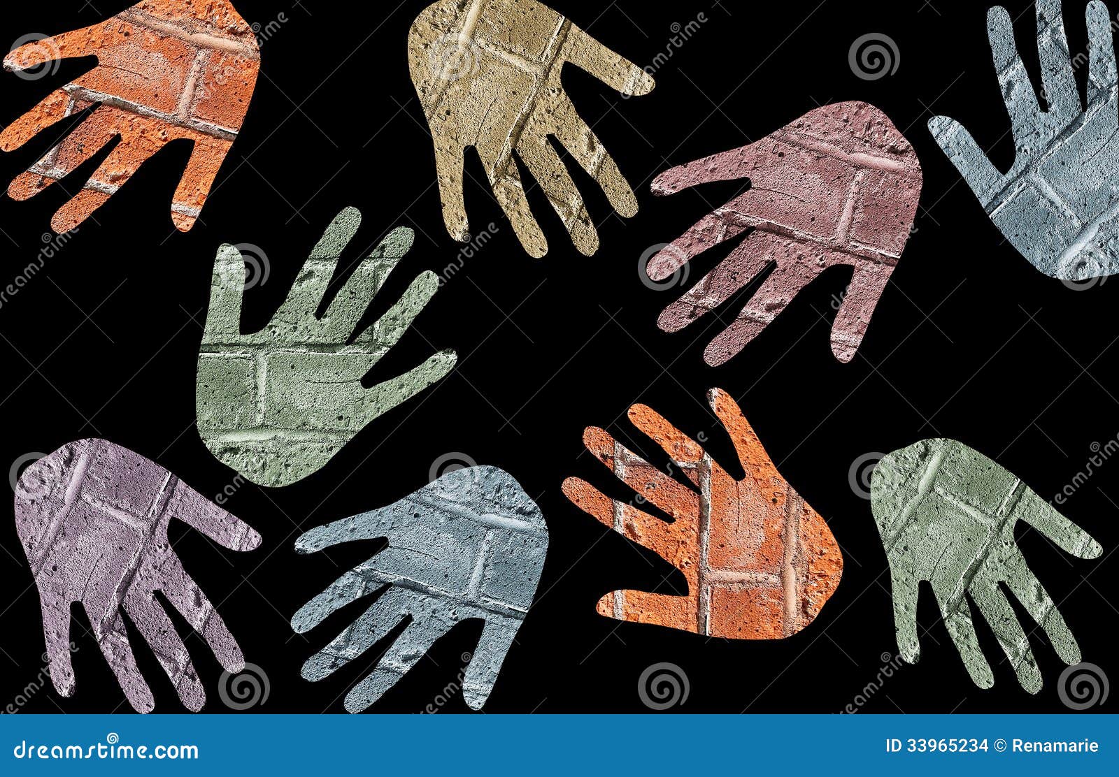 Hand Prints stock photo. Image of textured, material - 33965234