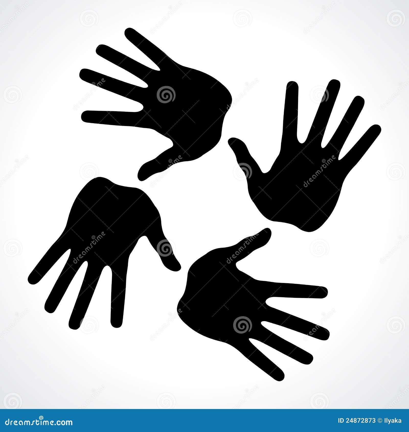 Hand prints icon stock vector. Illustration of isolated - 24872873