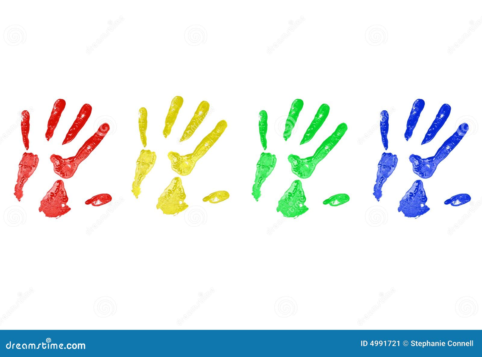 Hand Prints in Paint stock image. Image of green, color - 4991721