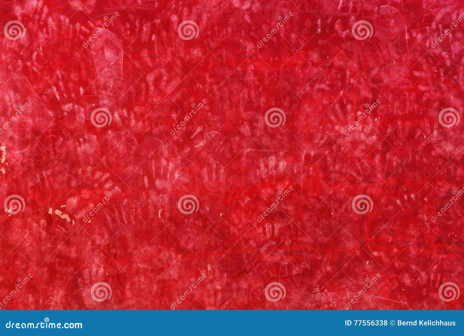 Hand prints on a red wall stock photo. Image of colorful - 77556338