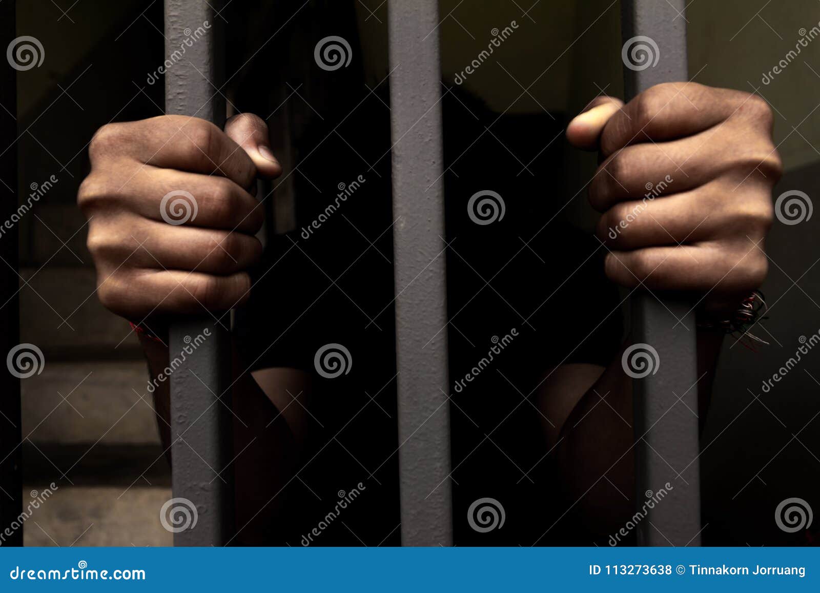 The Hand of a Prisoner in a Steel Cage. Stock Photo - Image of captive ...