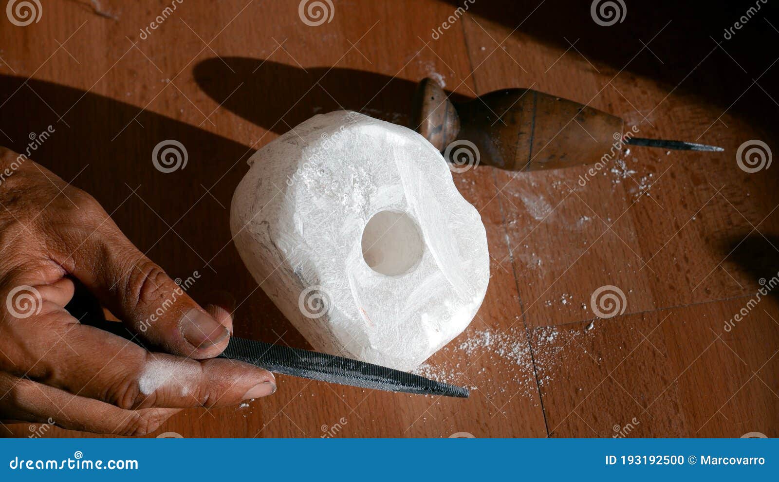 Carving alabaster stone stock photo. Image of carving - 193192500