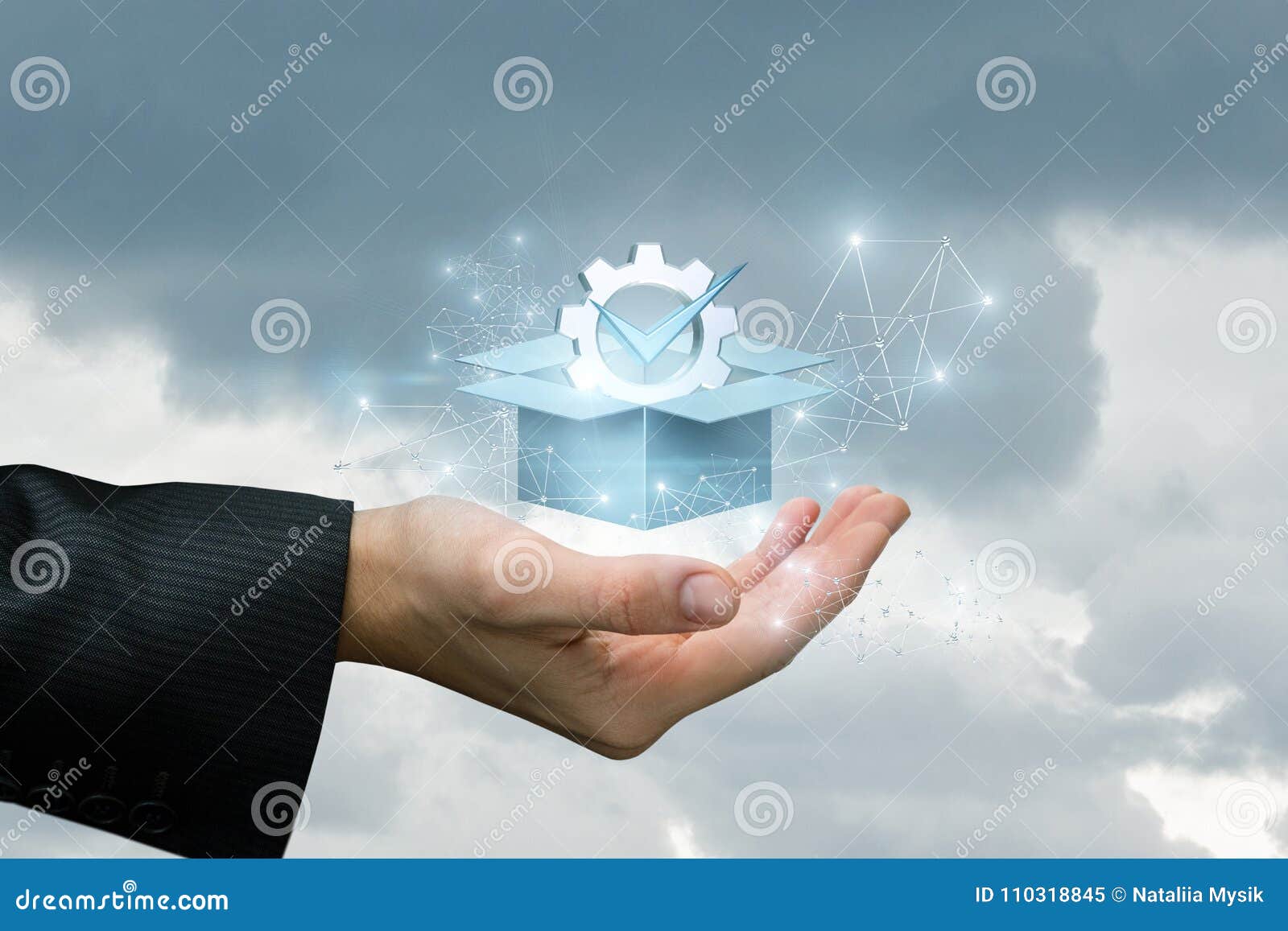 In the hand the product . stock image. Image of mechanism - 110318845