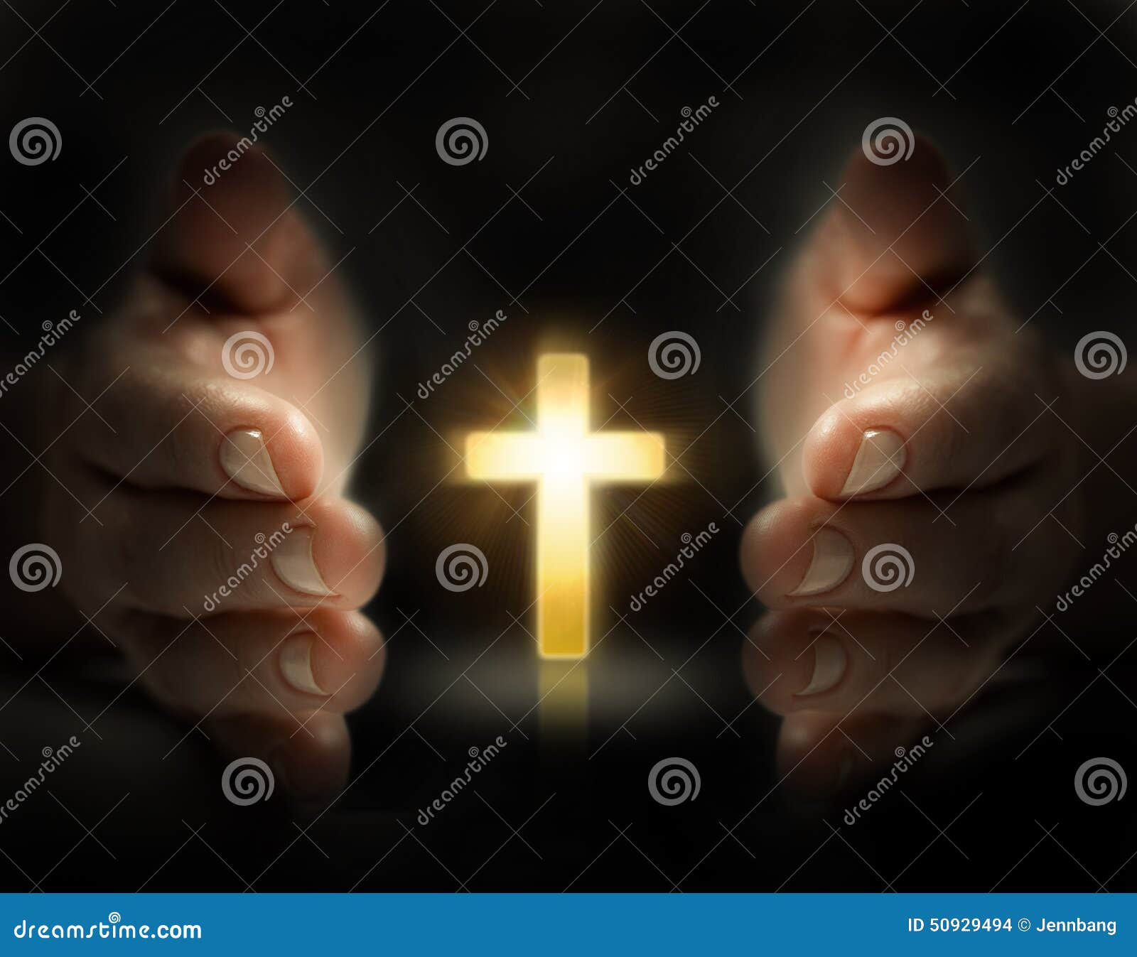 Hand protect cross stock photo. Image of cover, respect - 50929494