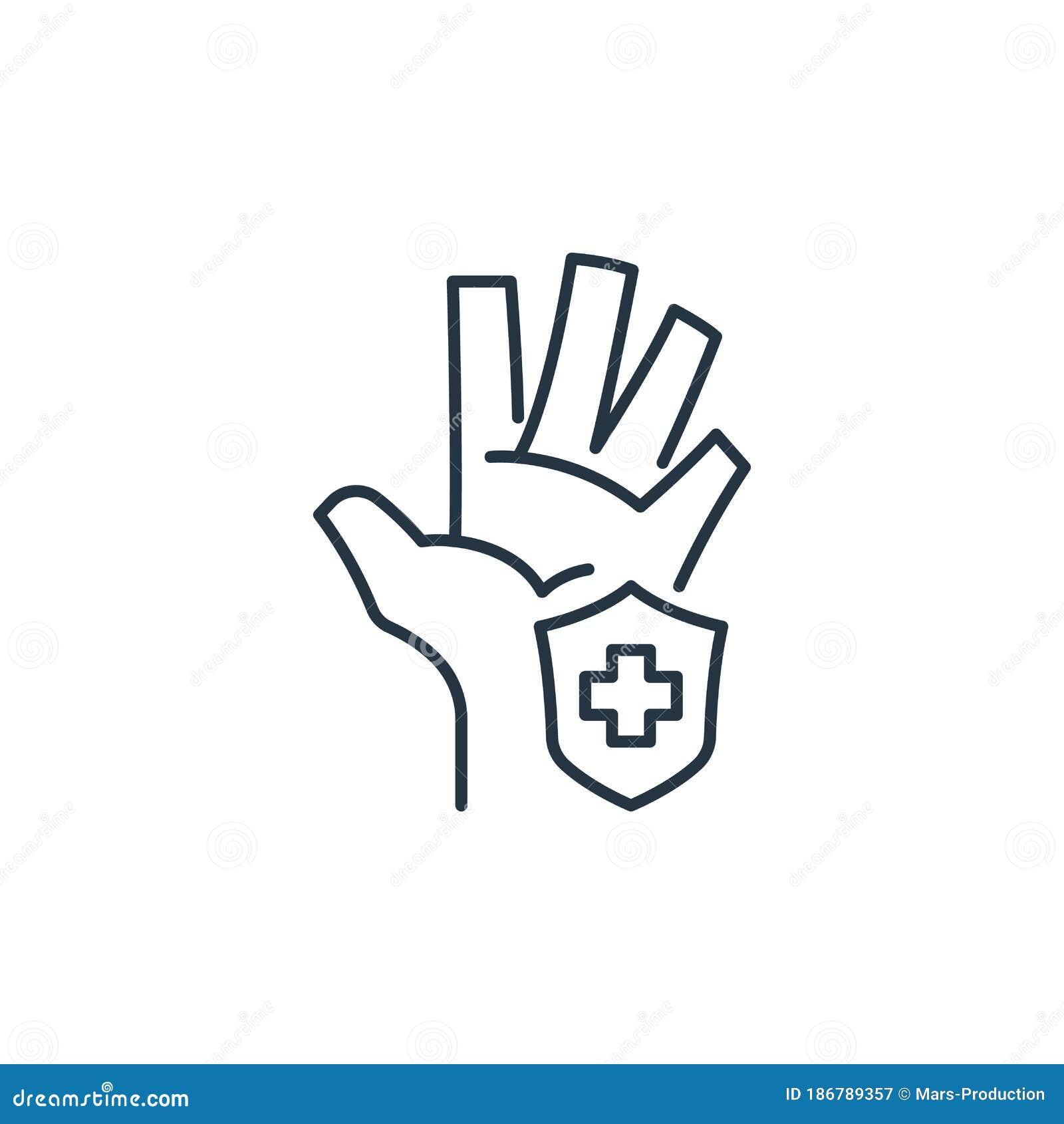 Hand Protection Vector Icon. Hand Protection Editable Stroke Stock ...