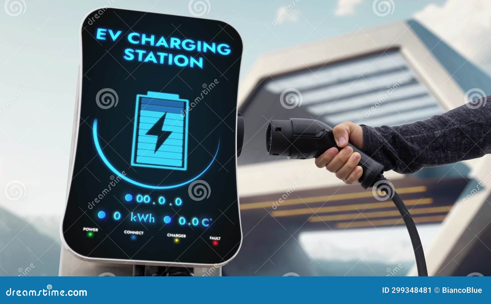 Hand Pull EV Charger from Smart Electric Charging Station. Peruse Stock ...