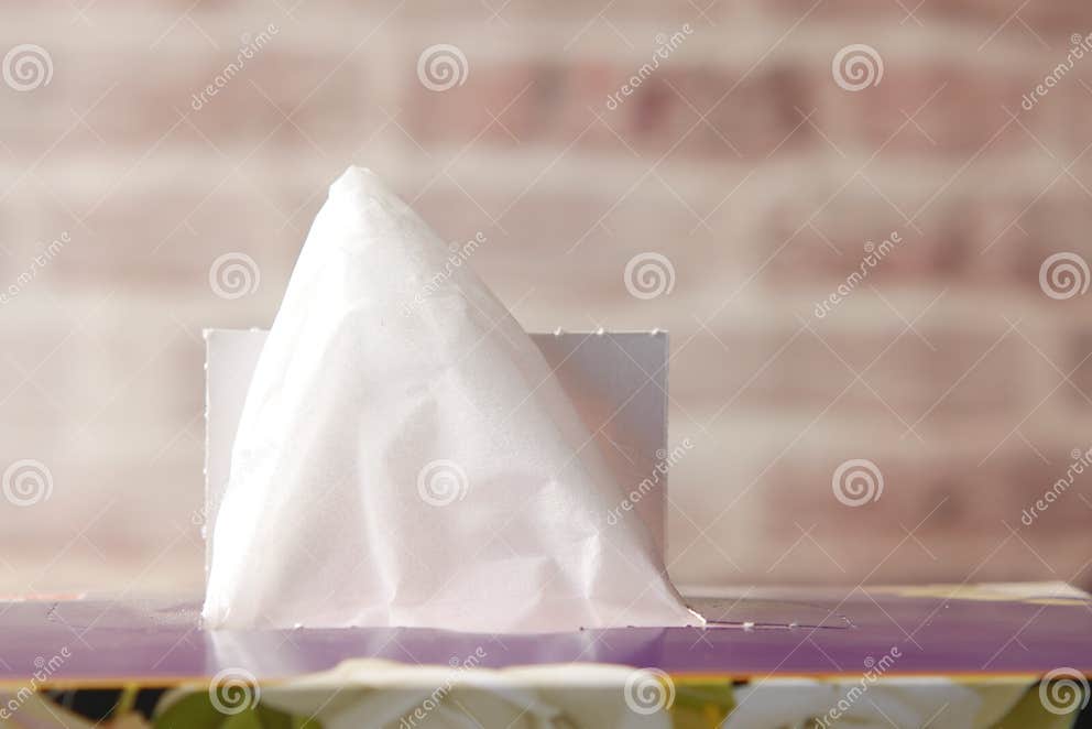 Hand Pull Out a Piece of Tissue from Tissue Paper Box Stock Image ...