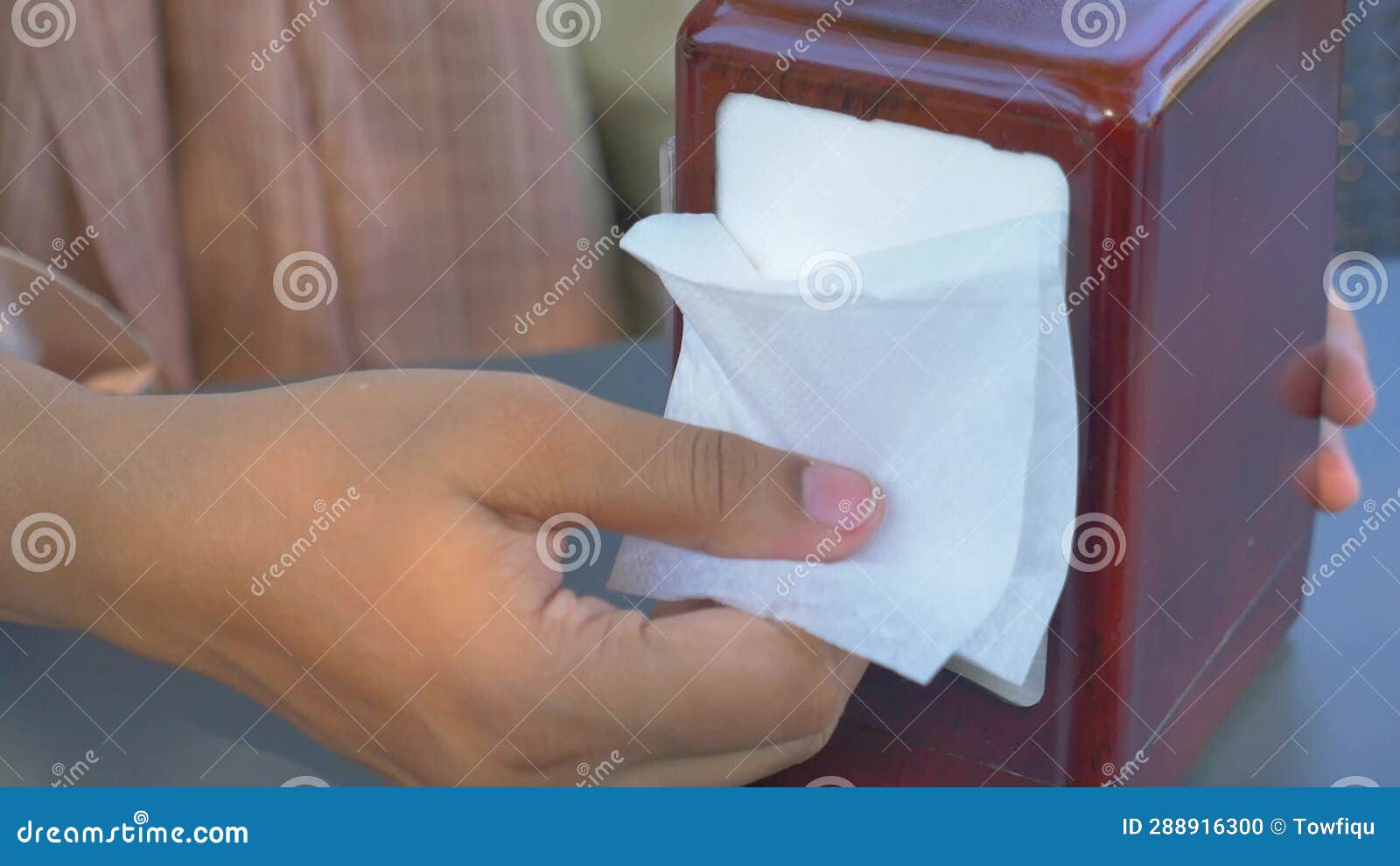 Hand Pull Out a Piece of Tissue from Tissue Paper Box Stock Footage ...
