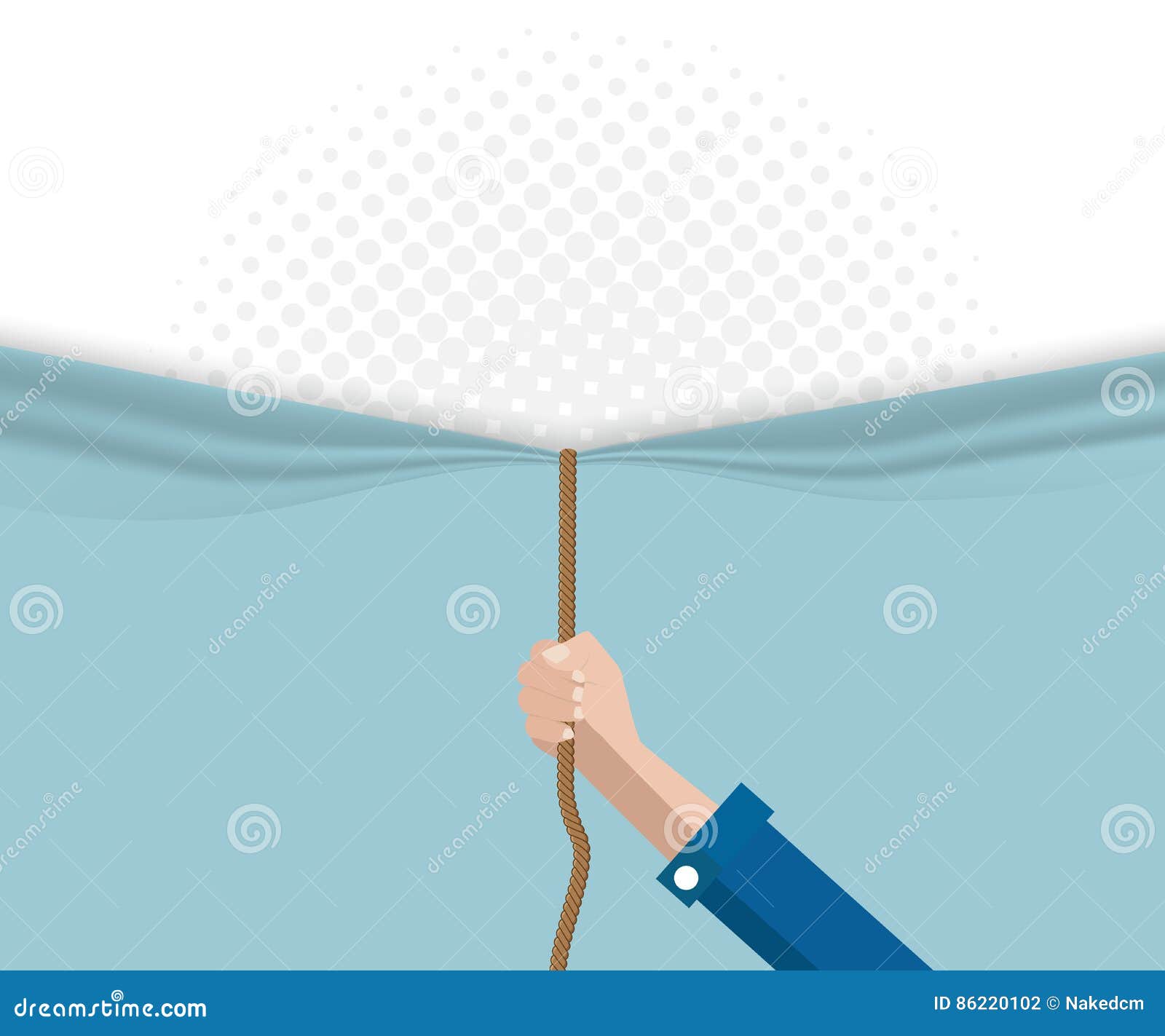 One Hand Pull Up Vector Illustration | CartoonDealer.com #84915616