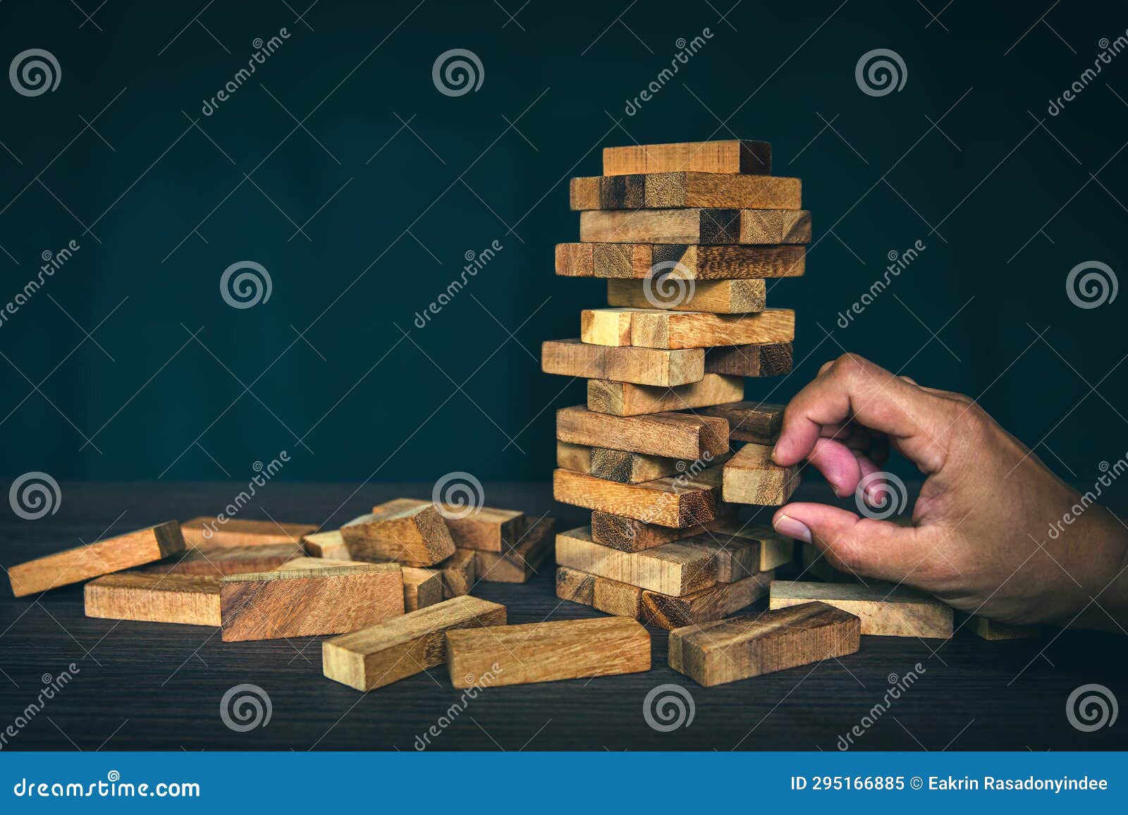 Hand Pull Wooden Block Tower Stack in Pyramid Stair Step with Caution ...