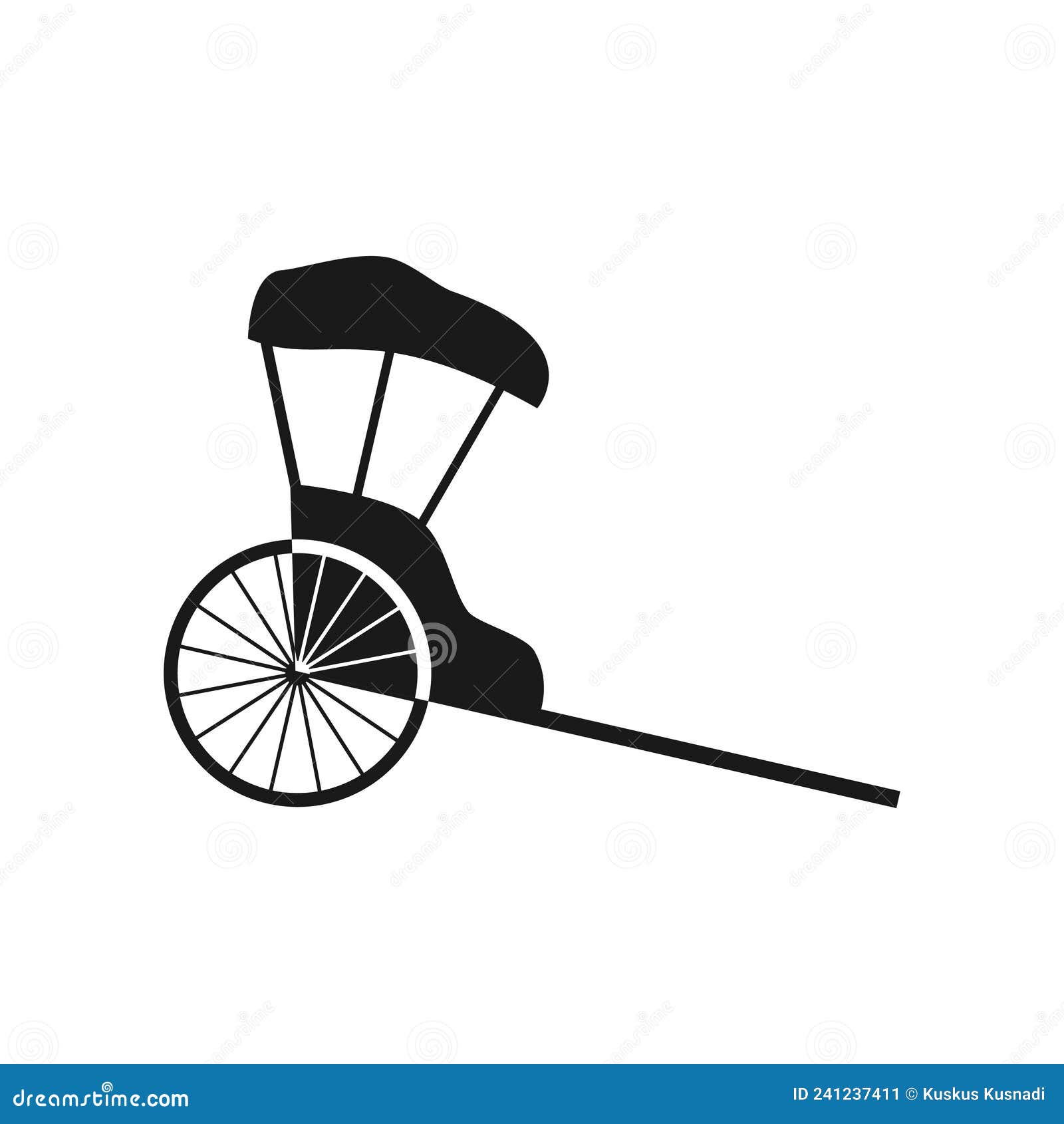 Pulled Rickshaw Illustration Royalty-Free Cartoon | CartoonDealer.com ...