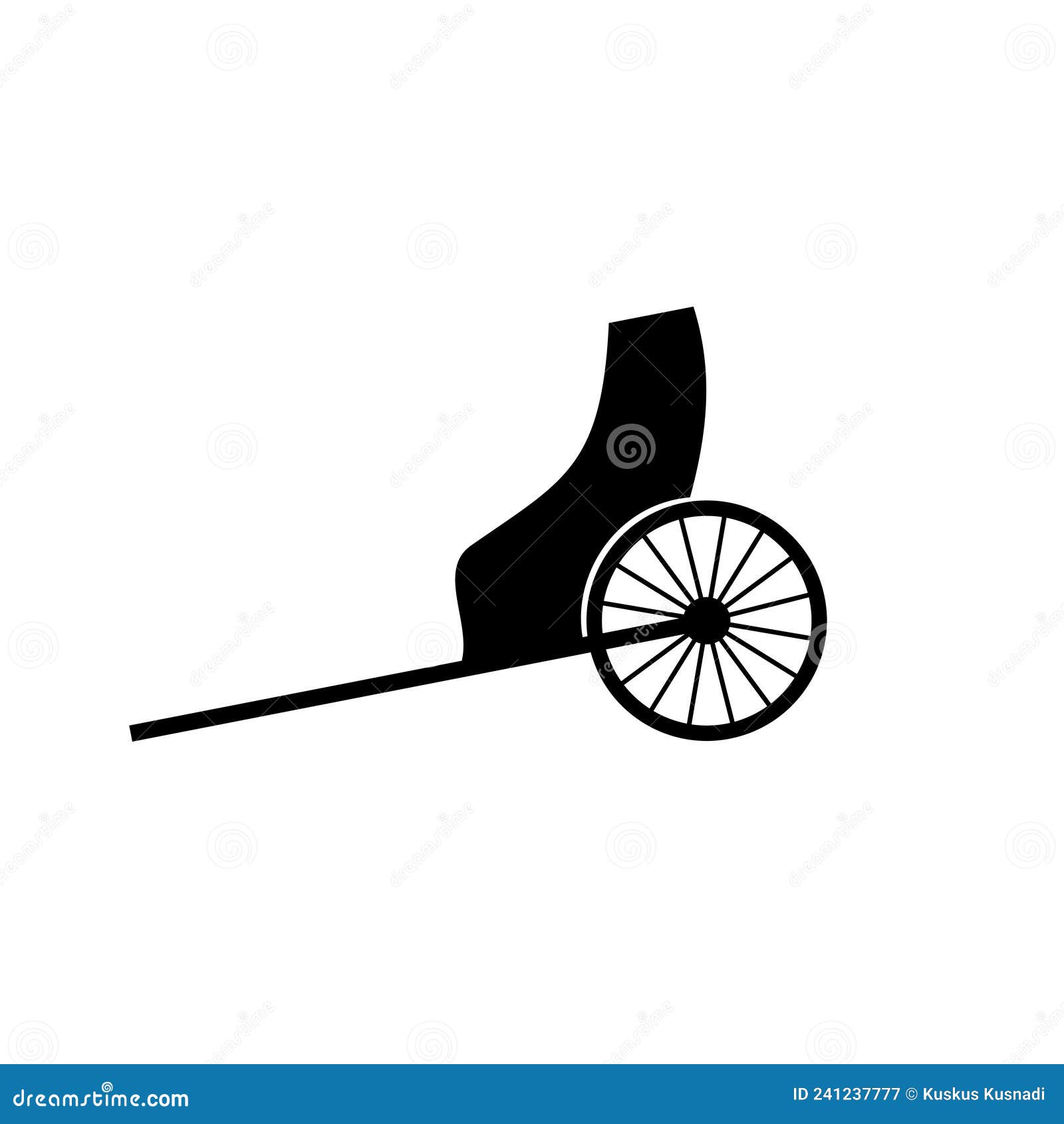 Pulled Rickshaw Illustration Royalty-Free Cartoon | CartoonDealer.com ...