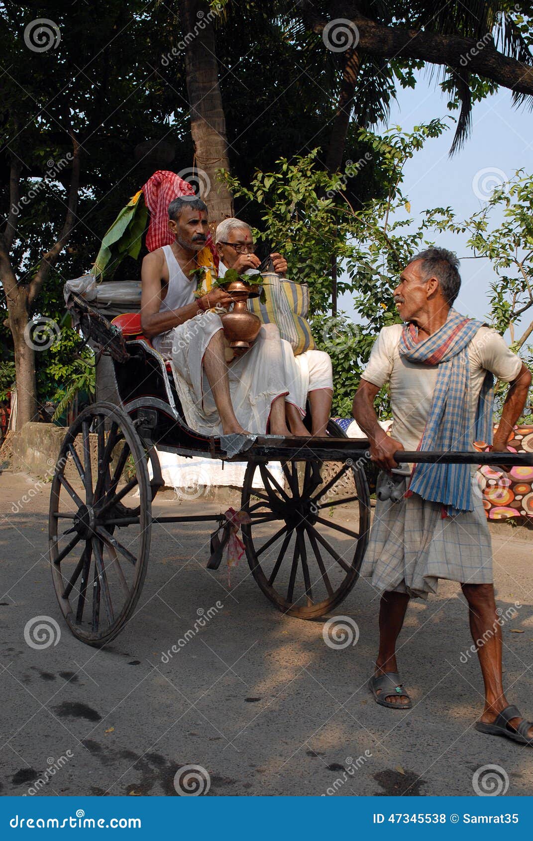 Hand Pulled Rickshaws of Kolkata Editorial Stock Photo - Image of ...