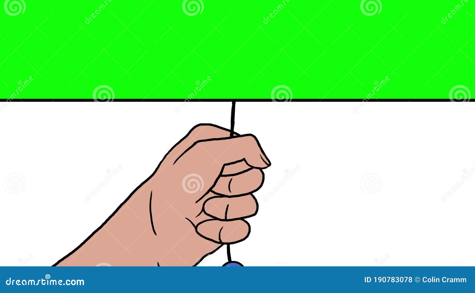 Hand Pulling Down a Green Screen Stock Footage - Video of screen ...