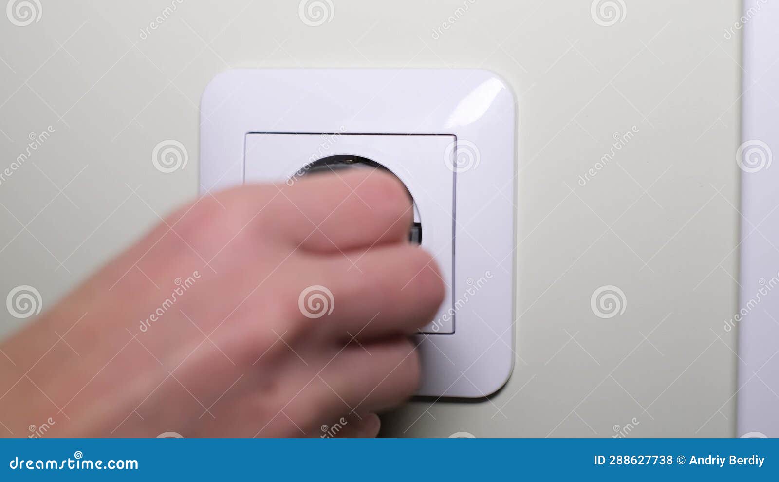 Hand Pulling Electrical Power Electrical Energy Output. Turn on the ...