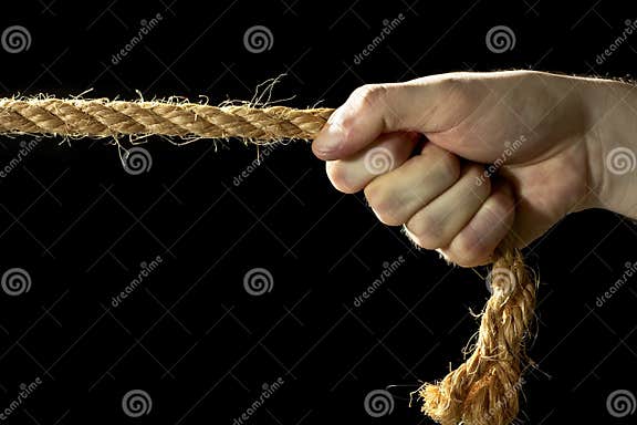 Hand Pulling rope stock image. Image of pull, detail - 13695465