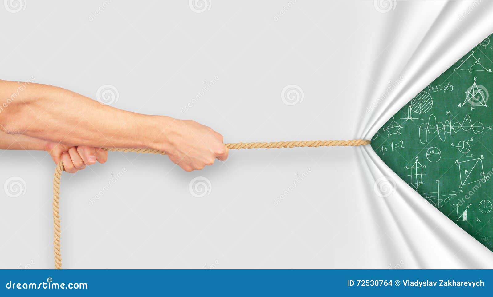 Hand Pulling Rope And Drawing Royalty-Free Stock Image | CartoonDealer ...