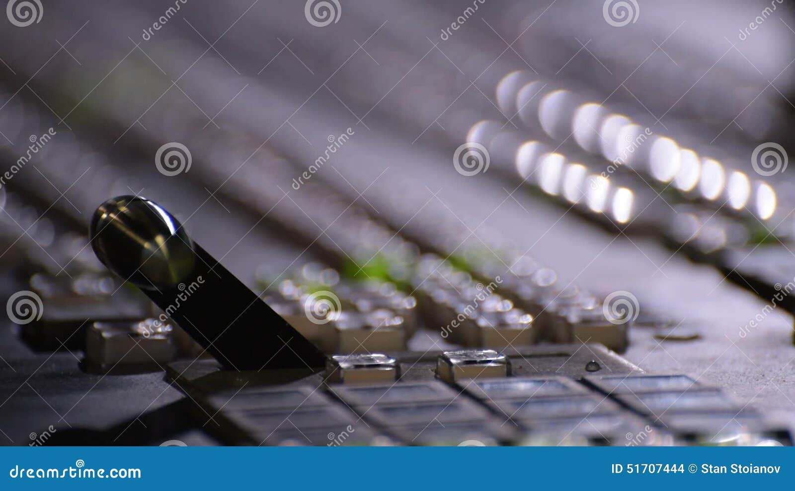 Hand Pulling the T-Bar on a Video Switcher Stock Footage - Video of ...
