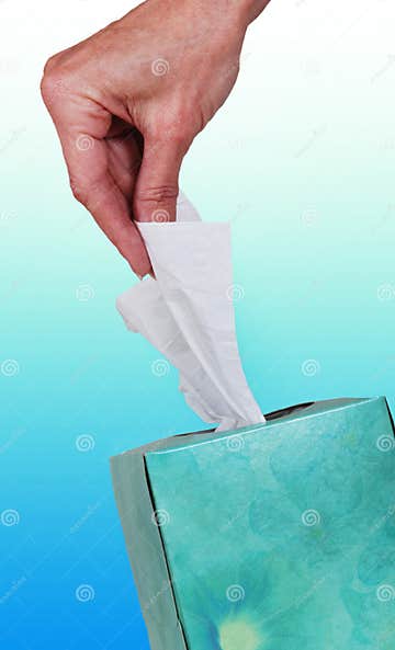 Hand pulling tissue stock photo. Image of illness, cold - 24497416