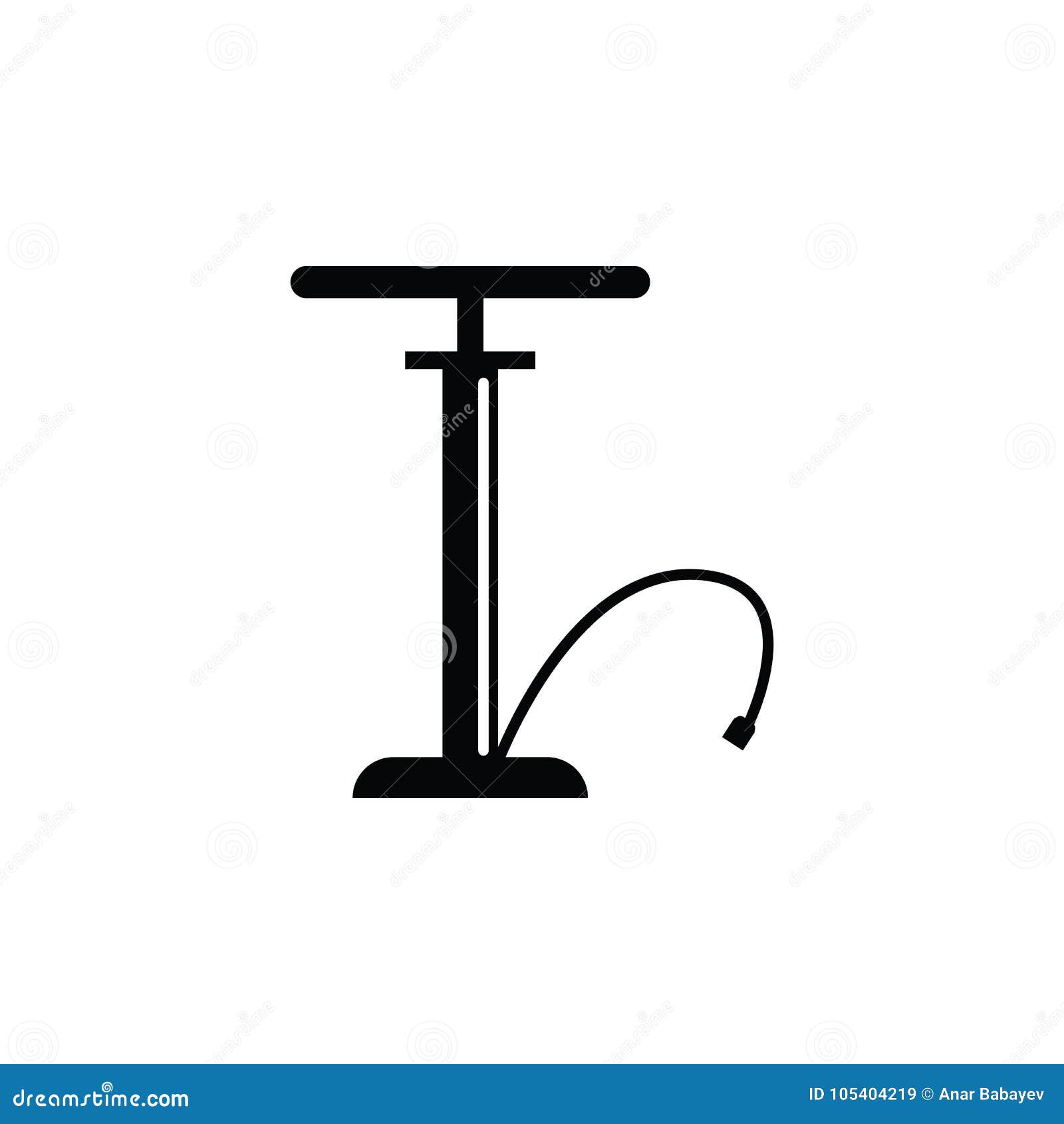 Hand pump icon stock vector. Illustration of bicycle - 105404219