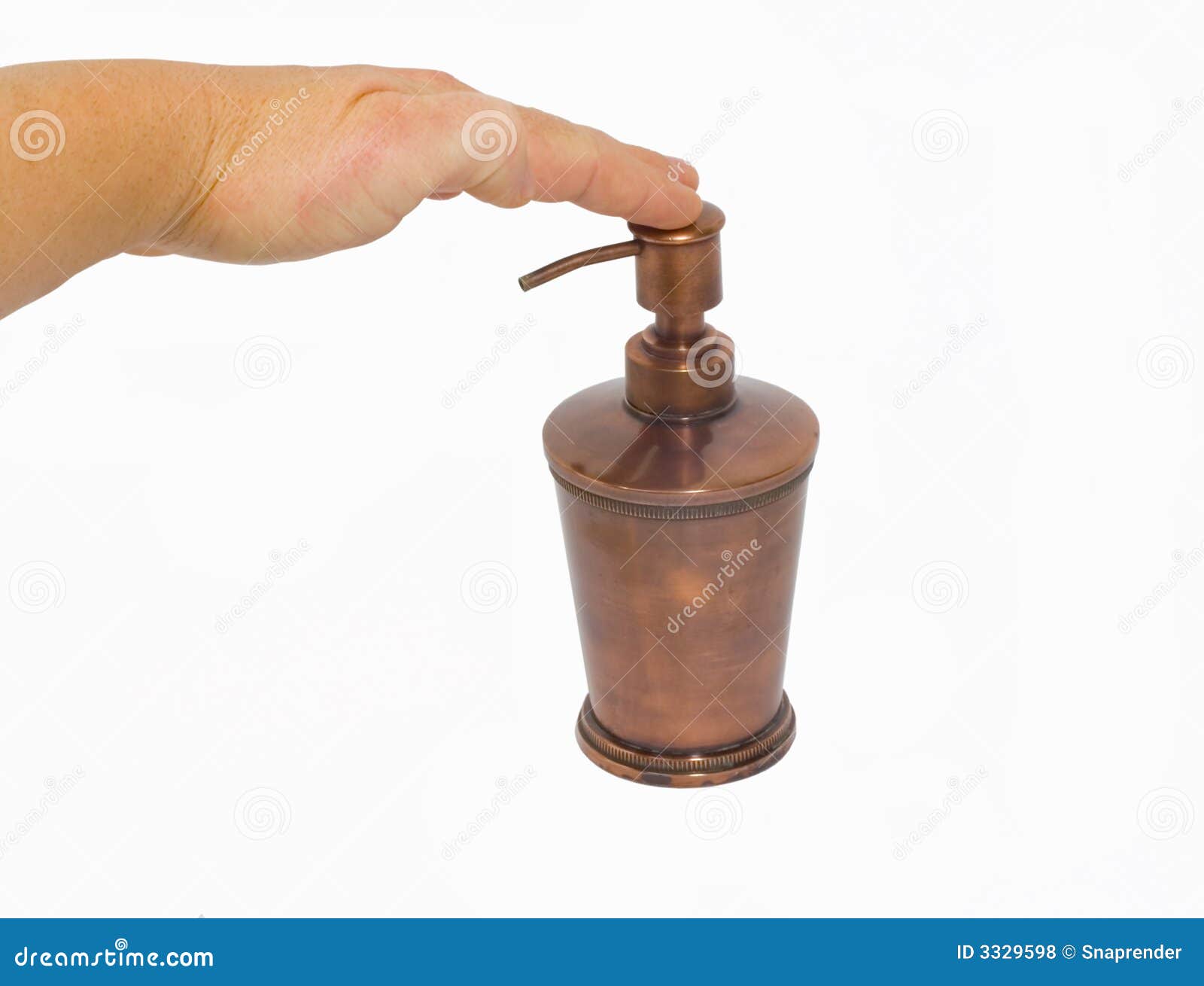 Hand pumping soap isolated stock photo. Image of dispenser - 3329598