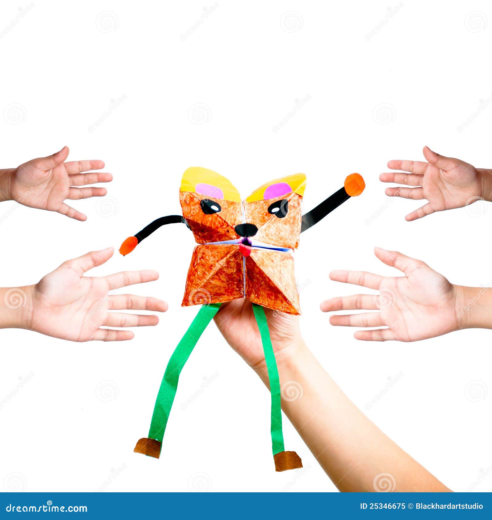 Hand puppet stock image. Image of happy, children, isolated - 25346675