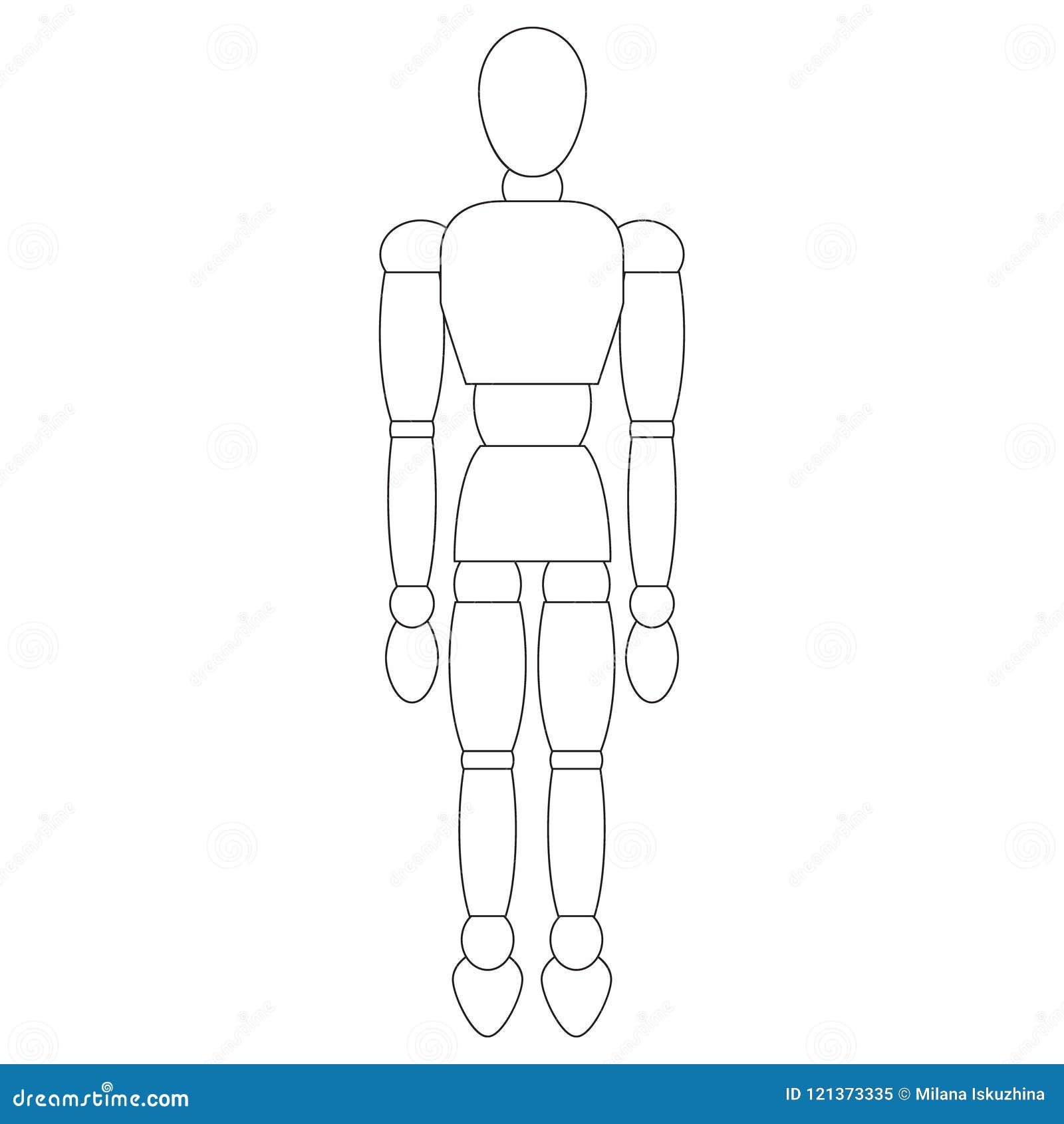 Man Is A Puppet. Vector Drawing | CartoonDealer.com #250636147