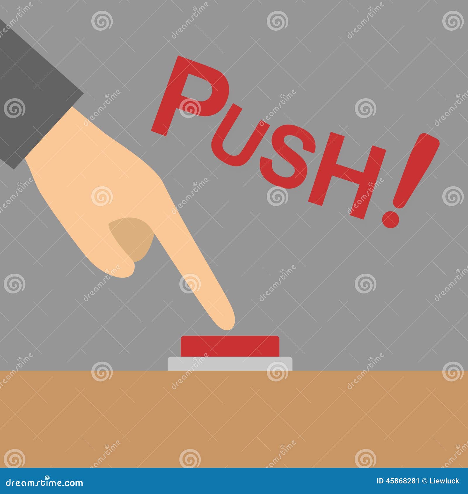 Hand push stock vector. Illustration of vector, switch - 45868281