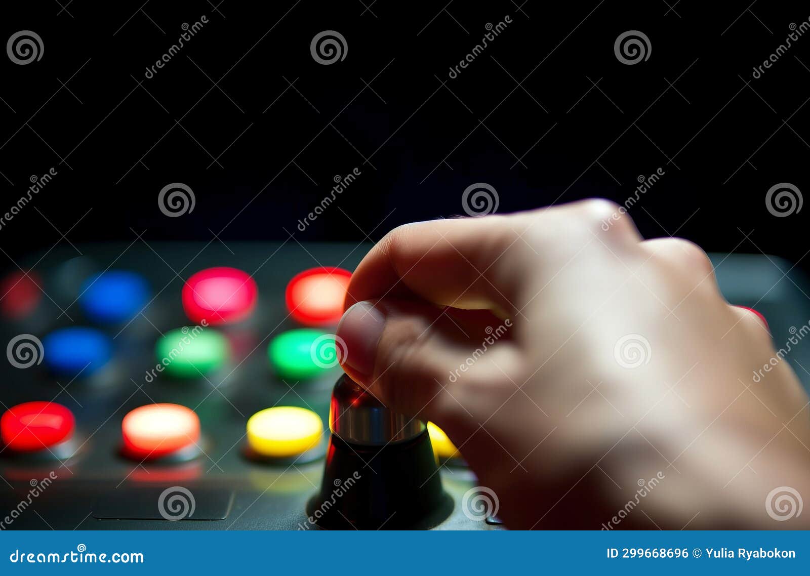 Hand Pushes the Button. Generate Ai Stock Illustration - Illustration ...