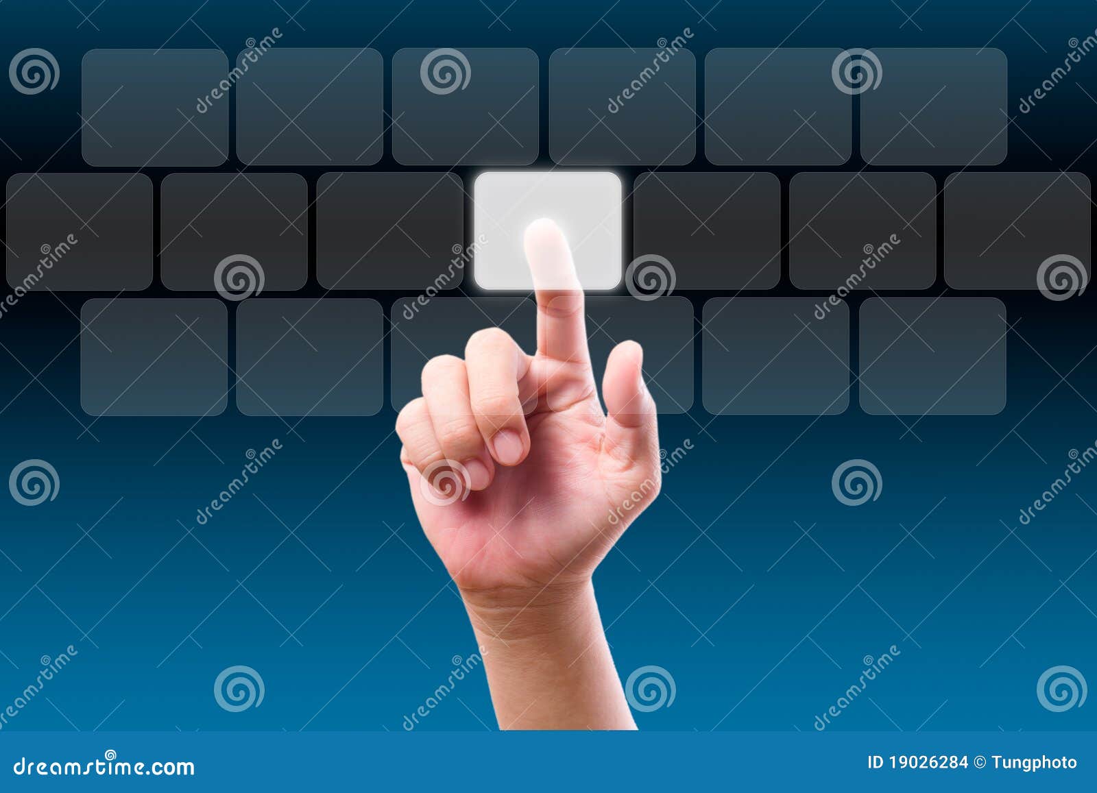 Hand pushing on button stock photo. Image of concept - 19026284