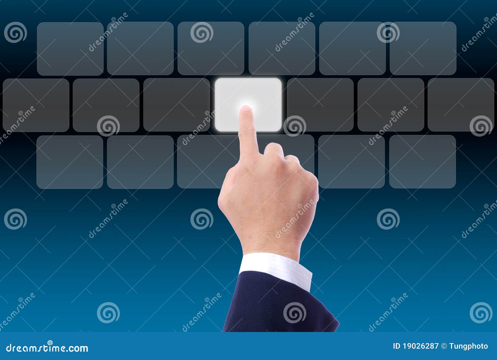 Hand pushing button stock image. Image of computer, press - 19026287